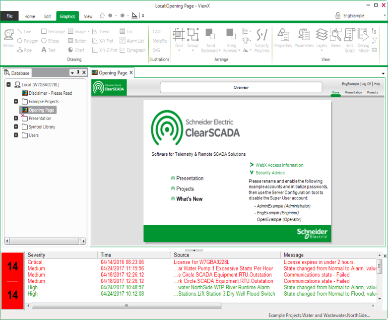 ClearSCADA Tutorial - Using the ViewX Interface